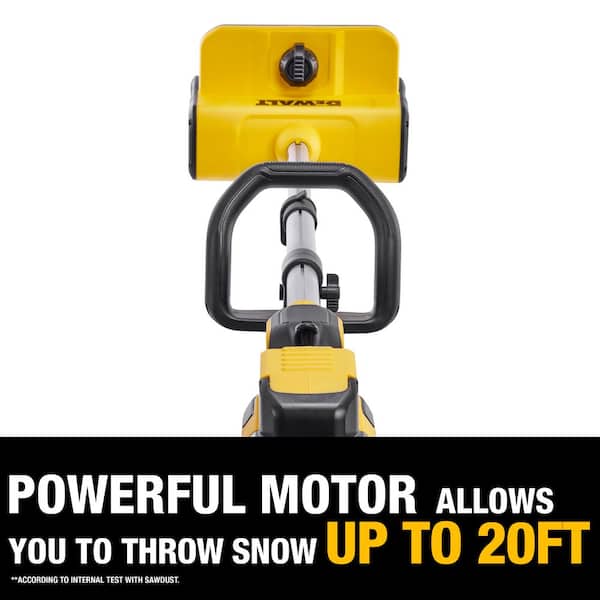 DEWALT 10 in. 20-Volt MAX Battery Powered Snow Shovel Snow Thrower with ...