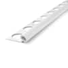 TrimMaster White 3/8 in. x 98-1/2 in. PVC Bullnose Tile Edging Trim ...
