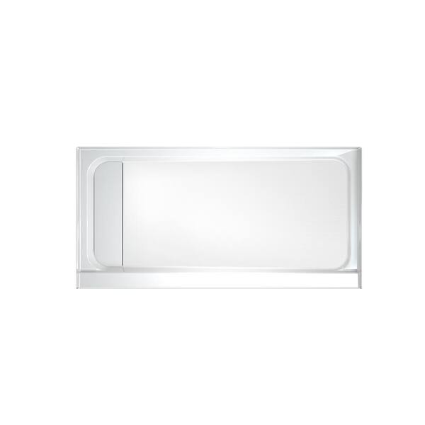 JACUZZI Catalina 60 in. L x 32 in. W Alcove Shower Pan Base with Left ...