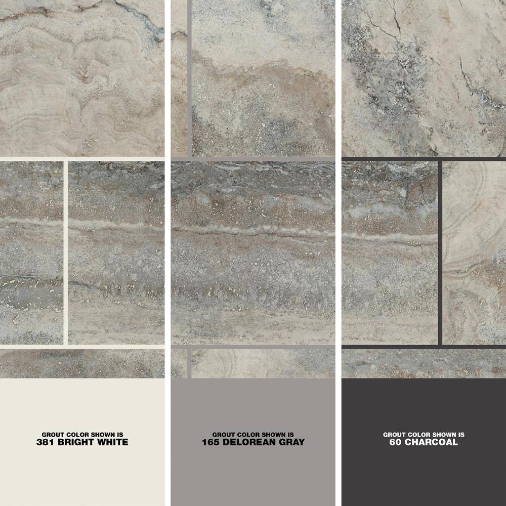 Buy Tuscany Azul 12 in. x 24 in. Polished Porcelain Stone Look Floor ...