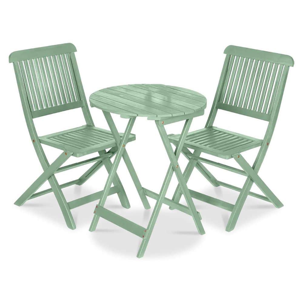 Mint 3-Piece Teak Patio Conversation Seating Set L0F7ZZV9SZ - The Home ...