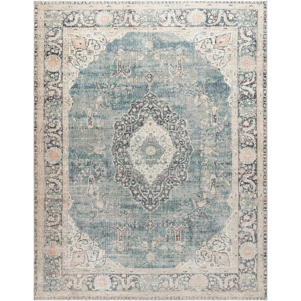 Livabliss Becki Owens Marlene Blue/Cream Medallion 8 ft. x 10 ft ...