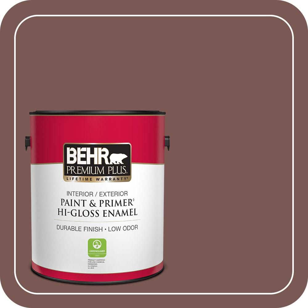 BEHR PREMIUM PLUS 1 gal. #700B-6 Sequoia Dusk Hi-Gloss Enamel Interior ...