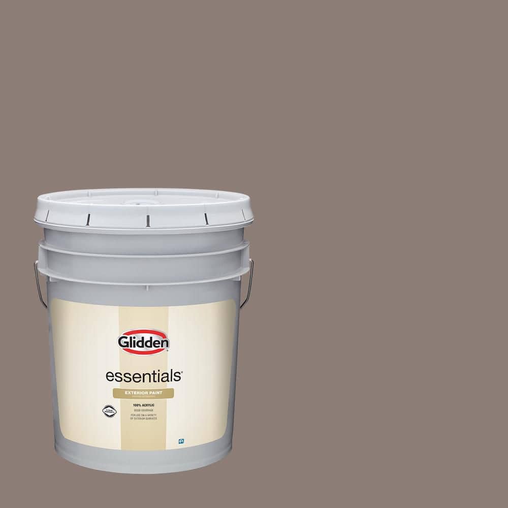 Glidden Essentials 5 gal. PPG1017-5 Cinnamon Toast Semi-Gloss Exterior ...