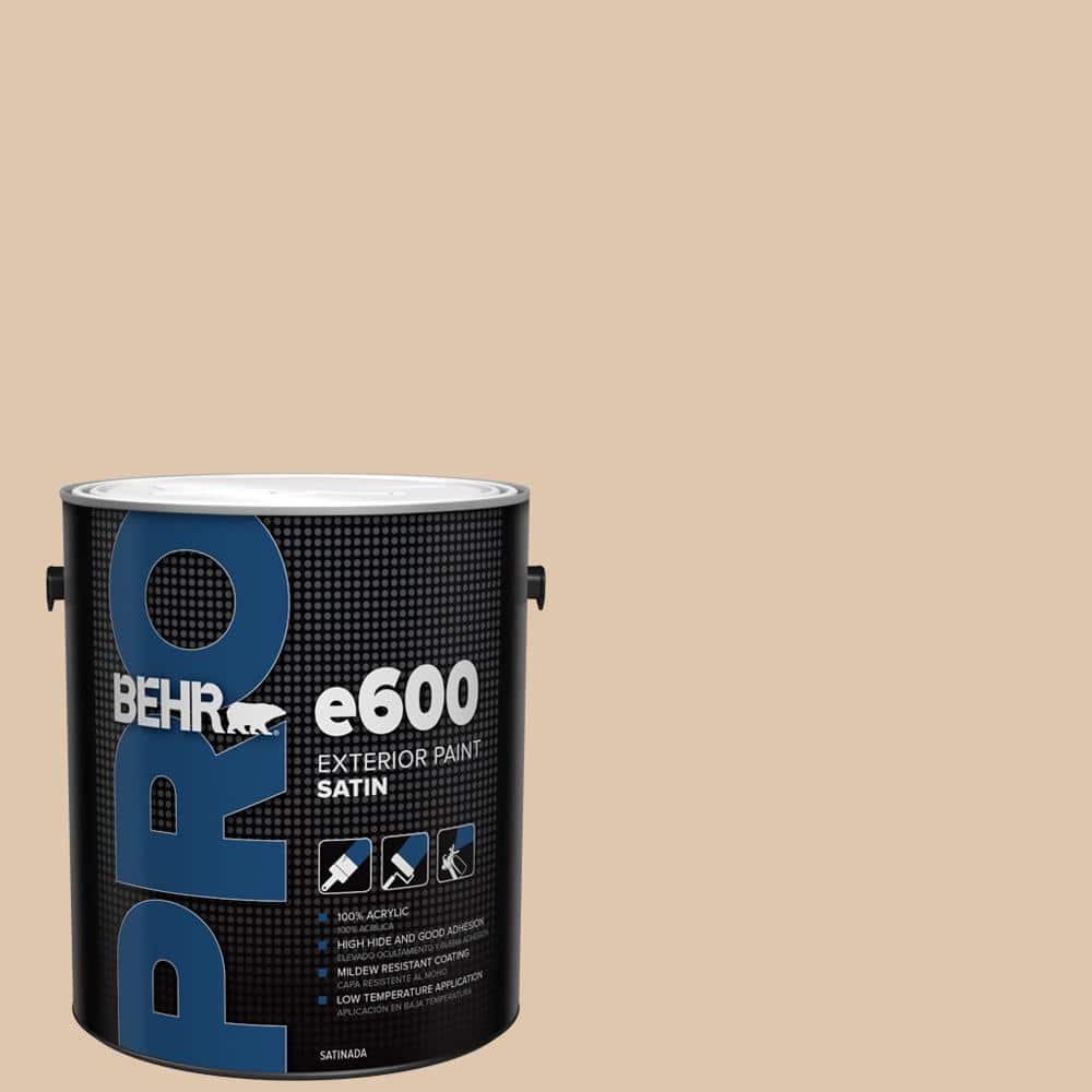 BEHR PRO 1 gal. #N260-2 Almond Latte Satin Enamel Exterior Paint ...