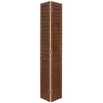 Home Fashion Technologies 30 in. x 80 in. 3 in. Louver/Louver Dark Teak ...