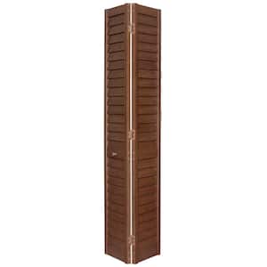 Home Fashion Technologies 30 in. x 80 in. 3 in. Louver/Louver Dark Teak ...
