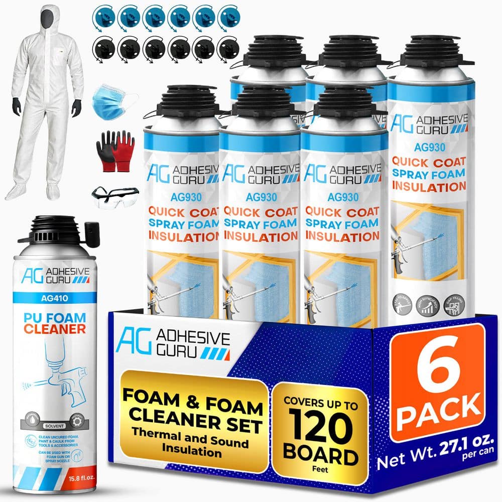 AG ADHESIVE GURU AG930 32.8 oz. Self-Expanding Polyurethane Spray Foam ...