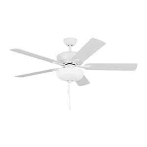 FANIMATION Aire Deluxe 44 in. Matte White Ceiling Fan with Matte White ...