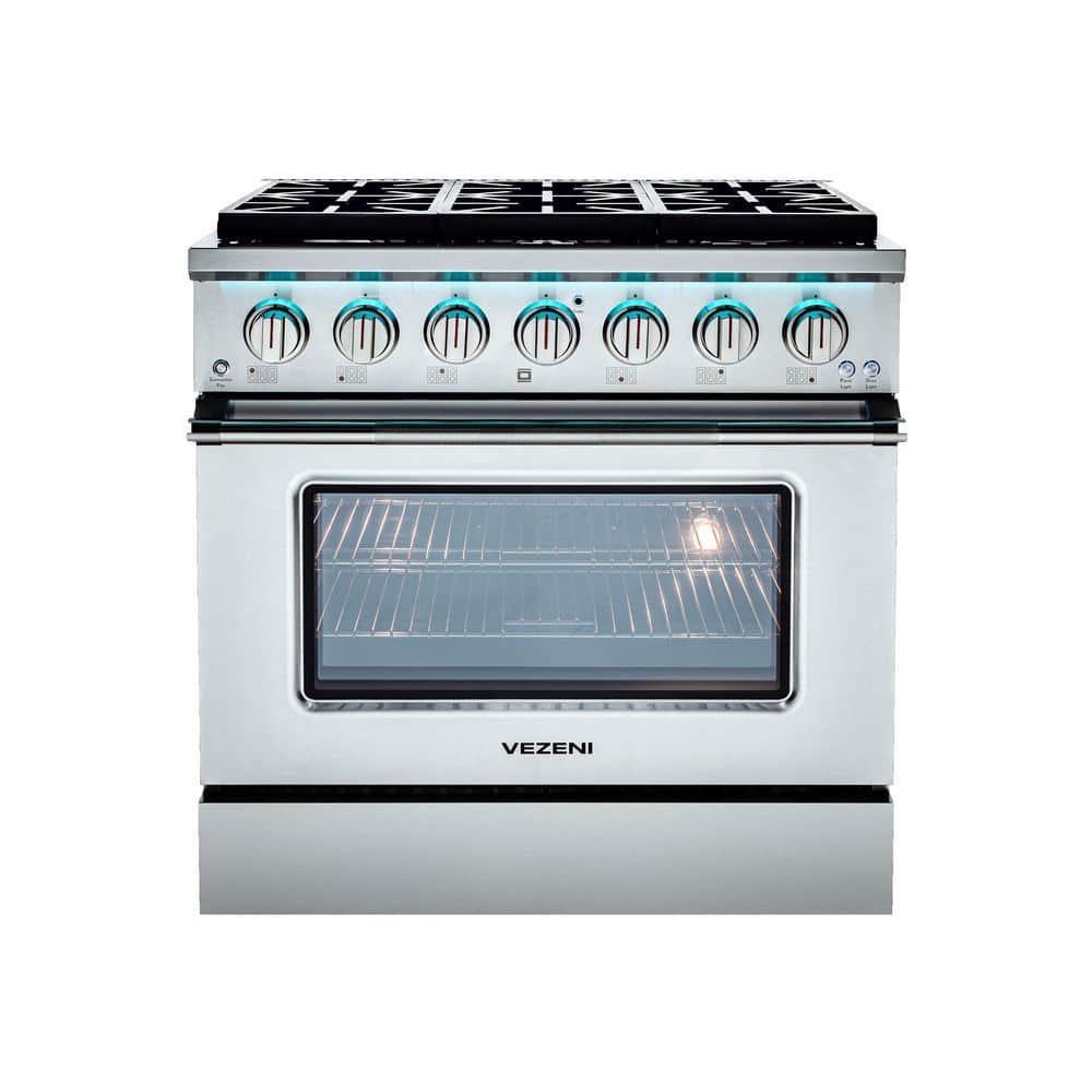 VEZENI Reminiscia Plus 36 in. 6 Burners Freestanding Gas Range in ...