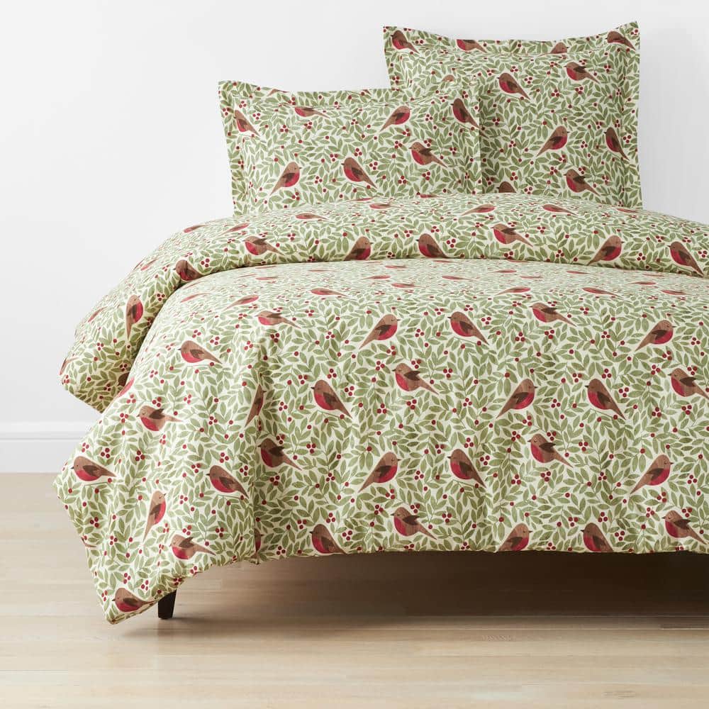 The Company Store Company Cotton Ivory Multi Robin and Berries Twin ...