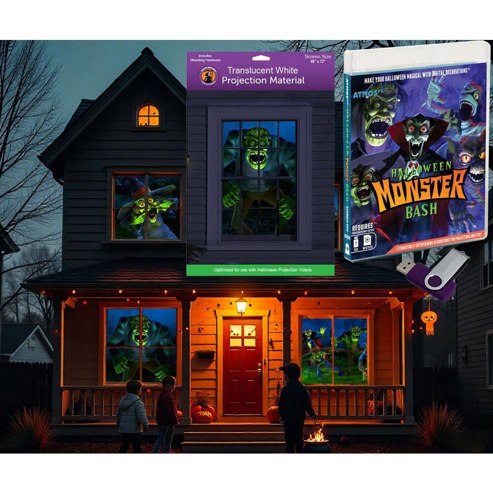 HoliScapes Monster Bash USB with 48" x 72" Screen MB-USB-48x72 - The ...