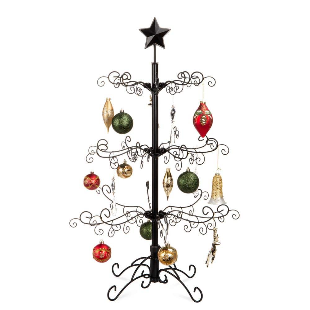 Best Choice Products 3 ft. Black Unlit Wrought Iron Ornament Display ...