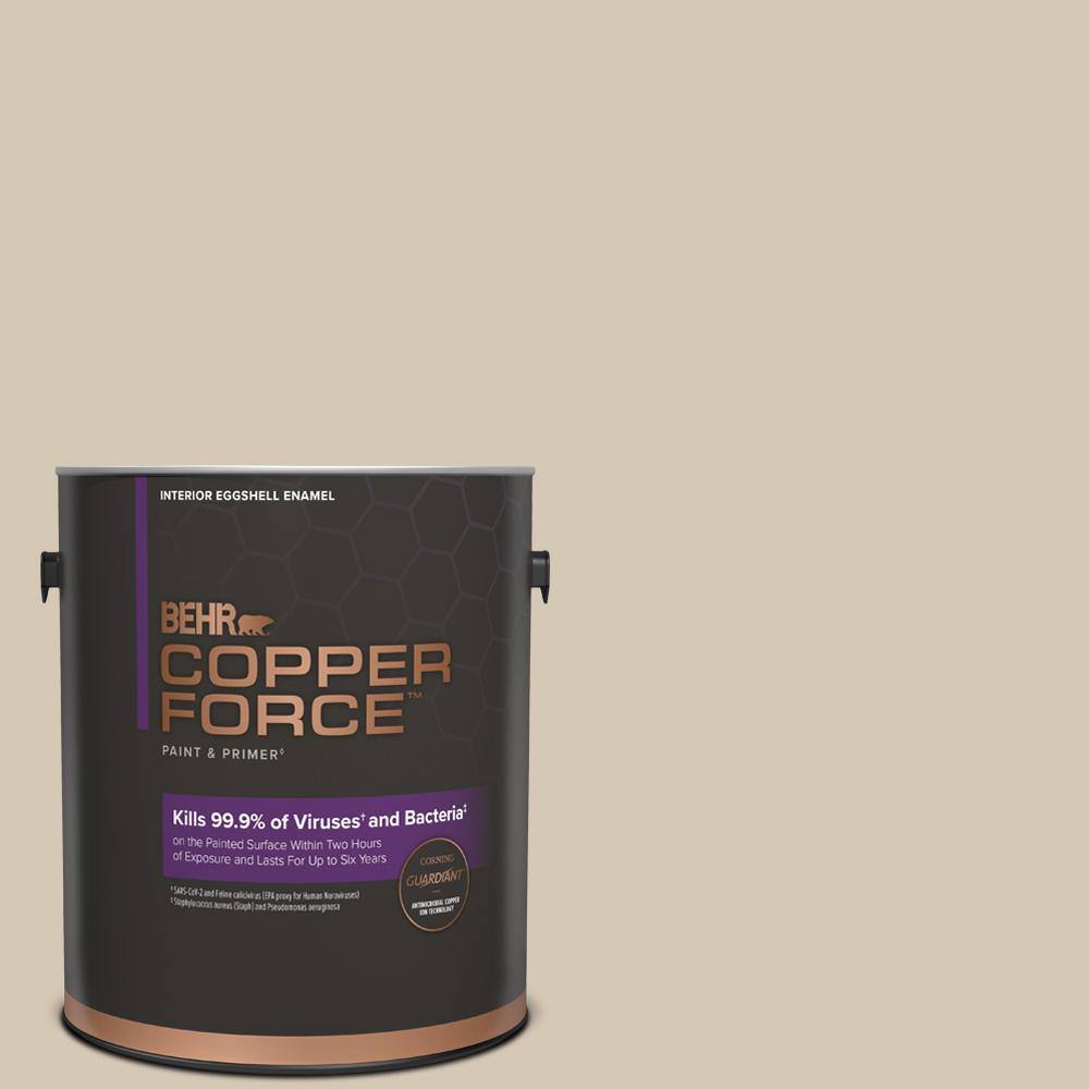 COPPER FORCE 1 gal. #MQ3-10 French Beige Eggshell Enamel Virucidal and ...
