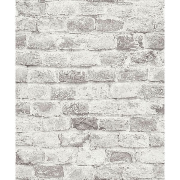Bricks and More Collection White Authentic Brick Matte Finish Vinyl on ...