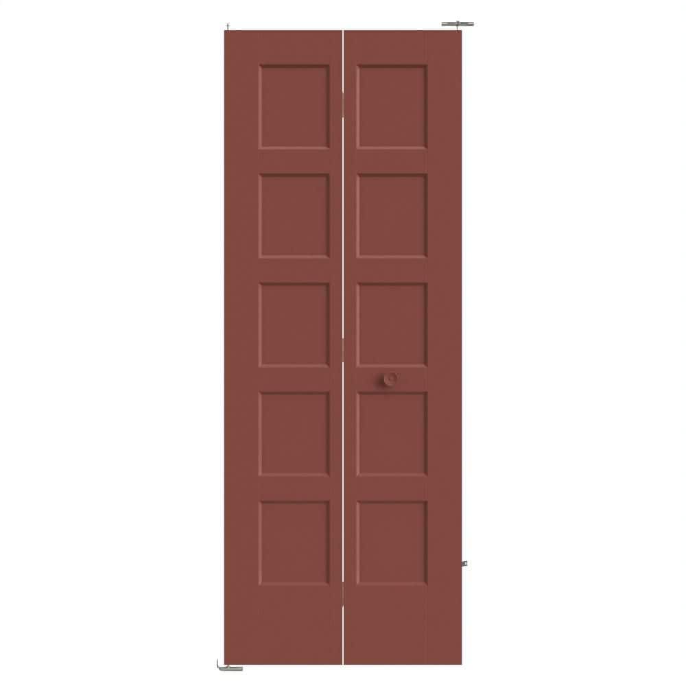 Masonite 30 in. x 80 in. 5-Panel Bayshore Hollow Core Red Bluff Molded ...