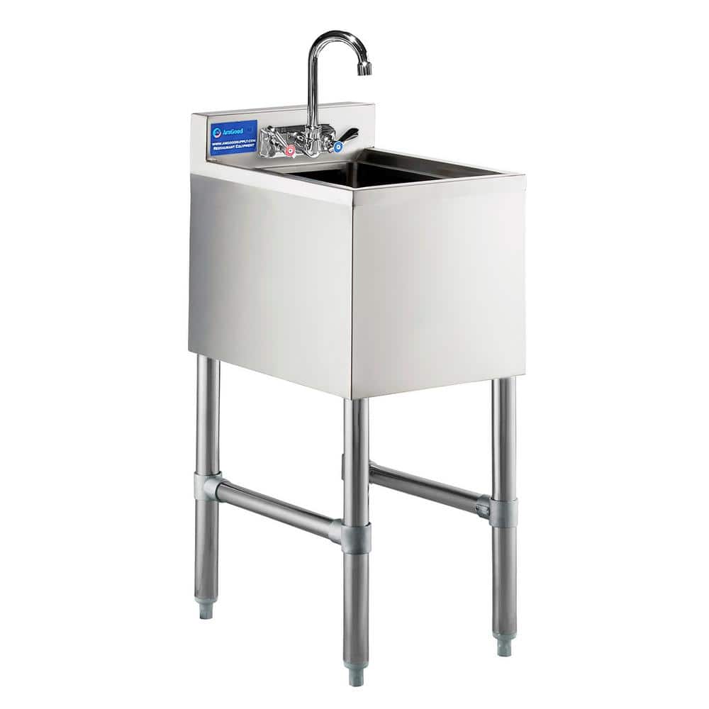 AMGOOD 18.3/4 in. x 14 in. Stainless Steel One Compartment Under Bar ...