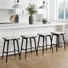 Nathan James Barker 25 in. Counter Height Wood Bar Stool w/ Upholstered ...