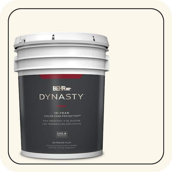 BEHR DYNASTY 5 gal. #PWN-30 Clear Moon Flat Exterior Stain-Blocking ...