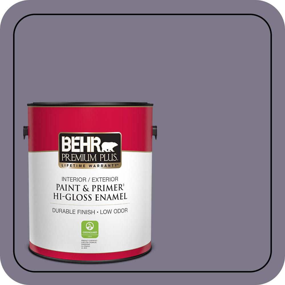 BEHR PREMIUM PLUS 1 gal. #N560-5 Solitaire Hi-Gloss Enamel Interior ...