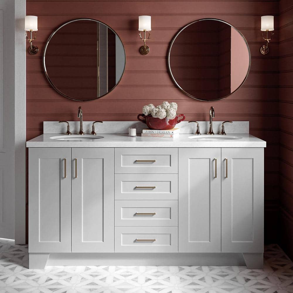 Reviews for ARIEL Taylor 67 in. W x 22 in. D x 36 in. H Double Sink Freestanding Bath Vanity in ...