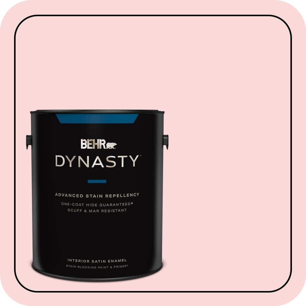 BEHR DYNASTY 1 gal. #140A-2 Coy Pink Satin Enamel Interior Stain ...