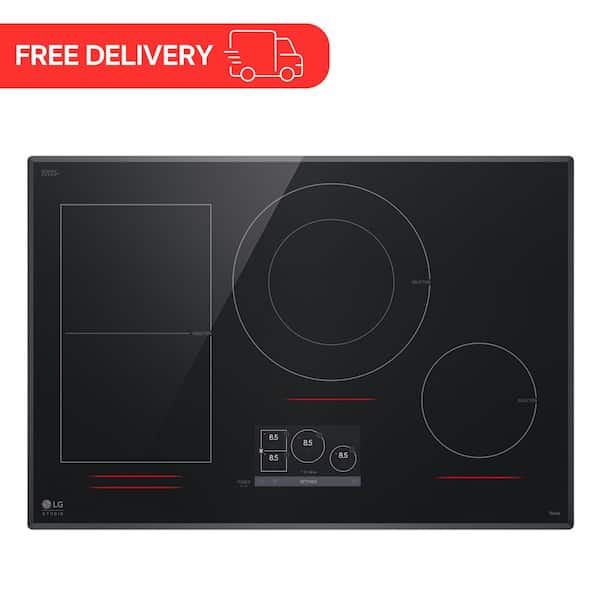 LG STUDIO 30 in. 4 Element Induction Cooktop with Flexible Cooking Zone ...