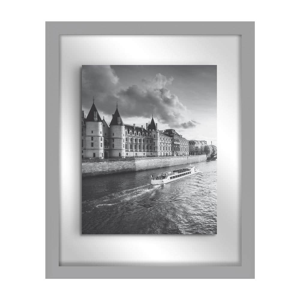 Classic 11 in. x 14 in. Gray Gallery Double Pack Frame 10154-14-01D ...