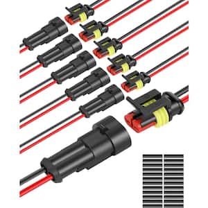 Lukyamzn 6-Pin Electrical 16 AWG 6-Wire Connector Waterproof Male and ...