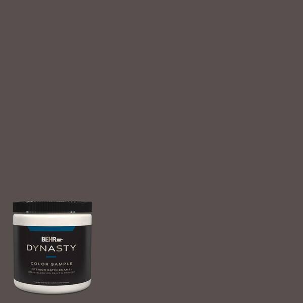 BEHR DYNASTY 8 oz. #ECC-41-2 Willow Wood Satin Enamel Stain-Blocking ...