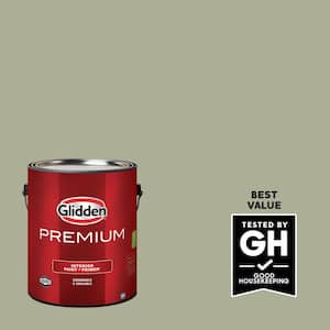 Glidden Premium 1 qt. PPG1125-4 Olive Sprig Satin Interior Latex Paint ...