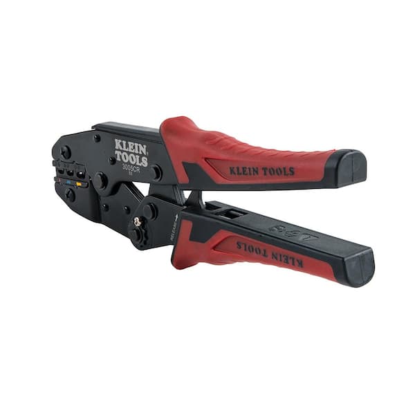 Klein Tools Ratcheting Crimper 10 22 AWG Insulated Terminals 3005CR The Home Depot