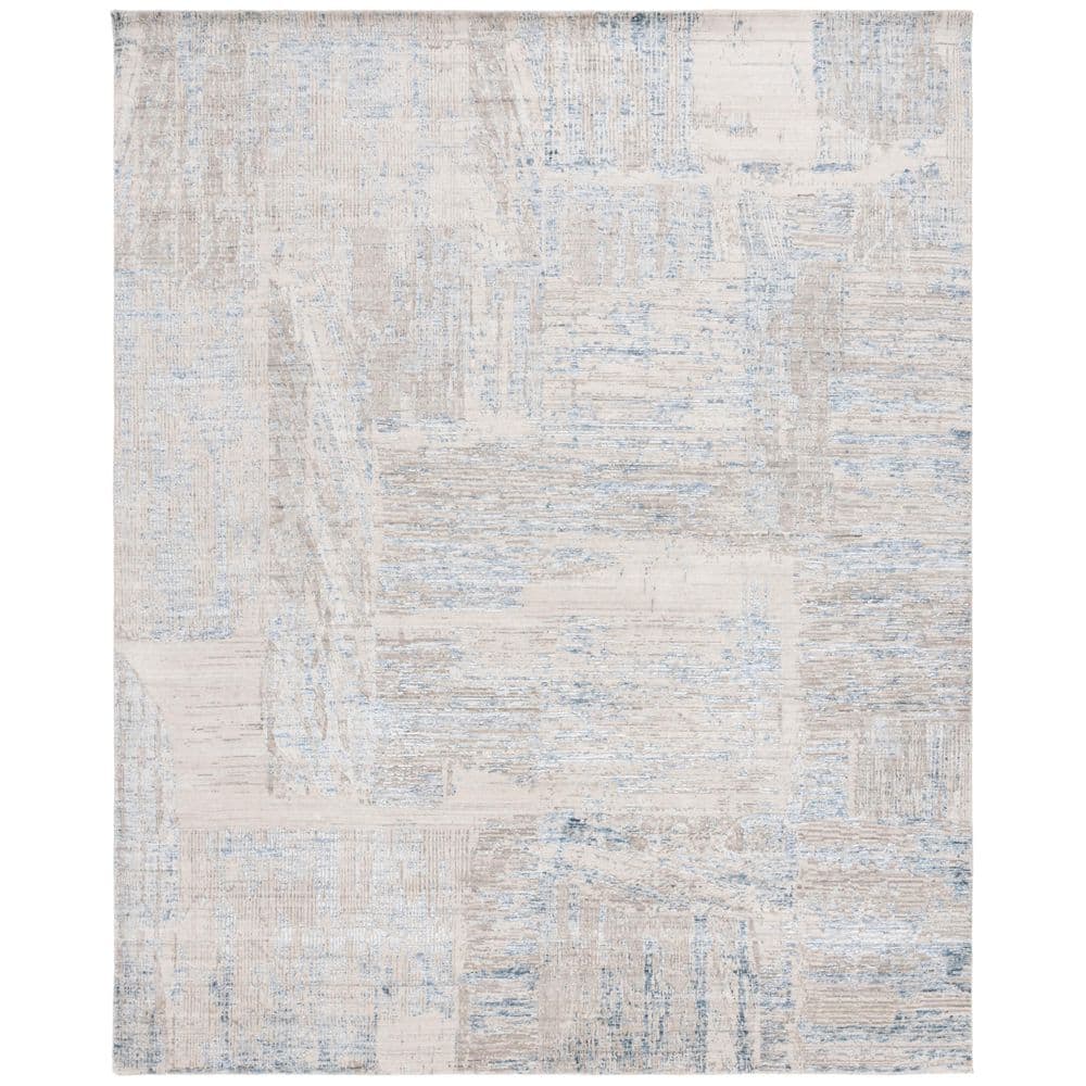 SAFAVIEH Bedford 8 ft. x 10 ft. Gray/Blue Abstract Area Rug BFD101M-8 ...