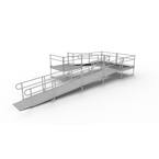 EZ-ACCESS PATHWAY 26 ft. U-Shaped Aluminum Wheelchair Ramp Kit with ...