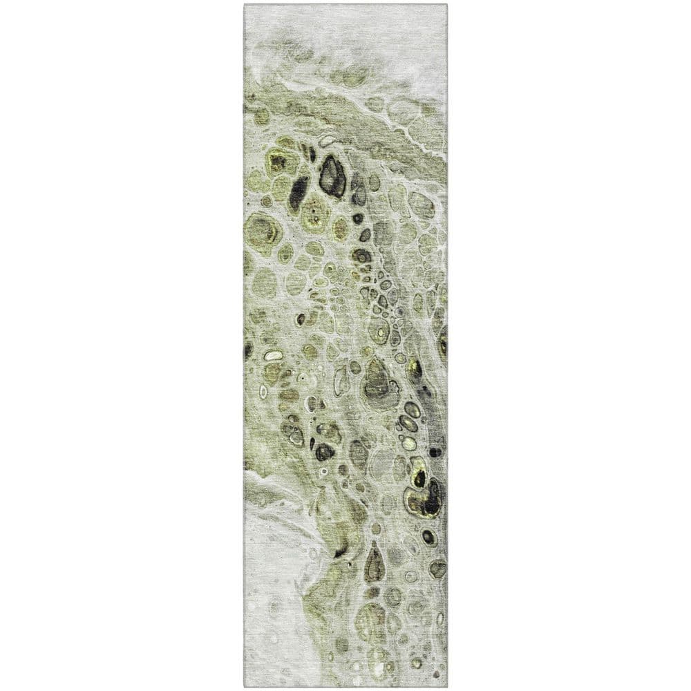 Addison Rugs Mayfield Premium Machine Washable Abstract AMF1934 Aloe 2 ...