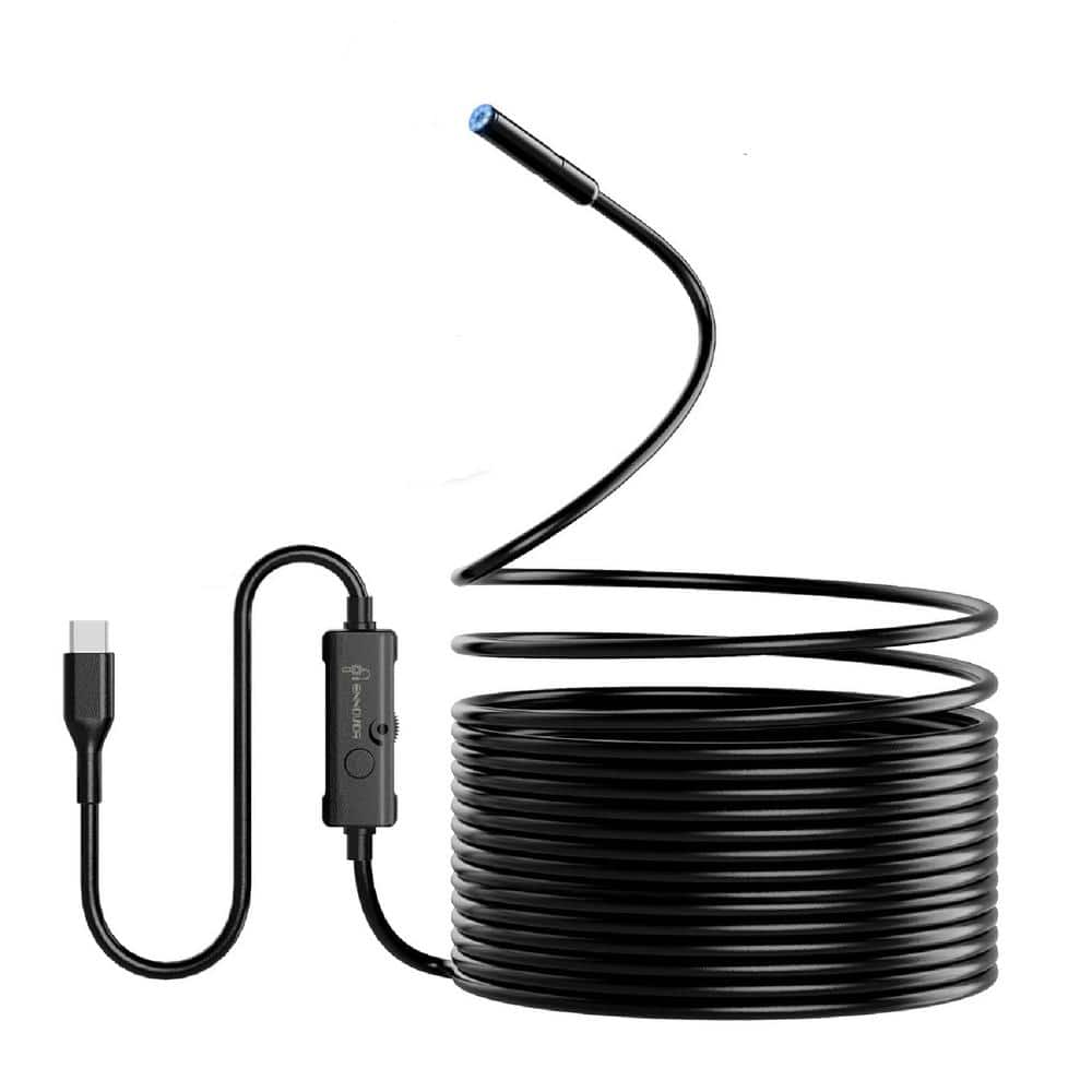 Vrbgify 16.4 ft. Semi-Rigid Snake Camera with Light Inspection Camera ...