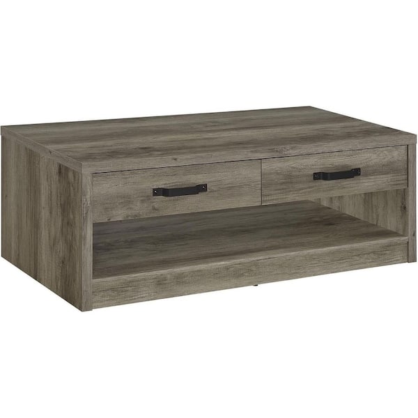 HOME IMPORTS EMPORIUM 47.25 in. Weathered Gray Rectangle Wood Top Coffee Table BM309182-438-HD ...