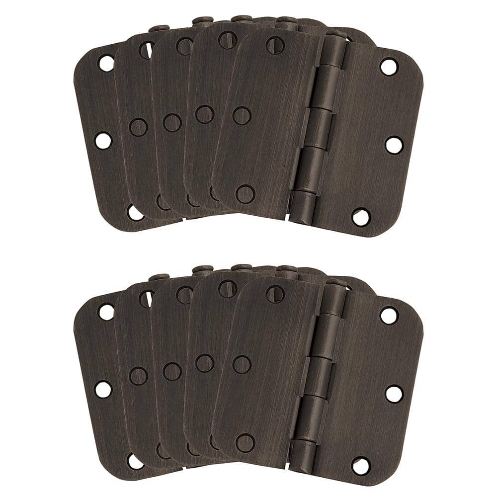 Design House 3-1/2 in. x 5/8 in. Radius Oil Rubbed Bronze Door Hinge ...