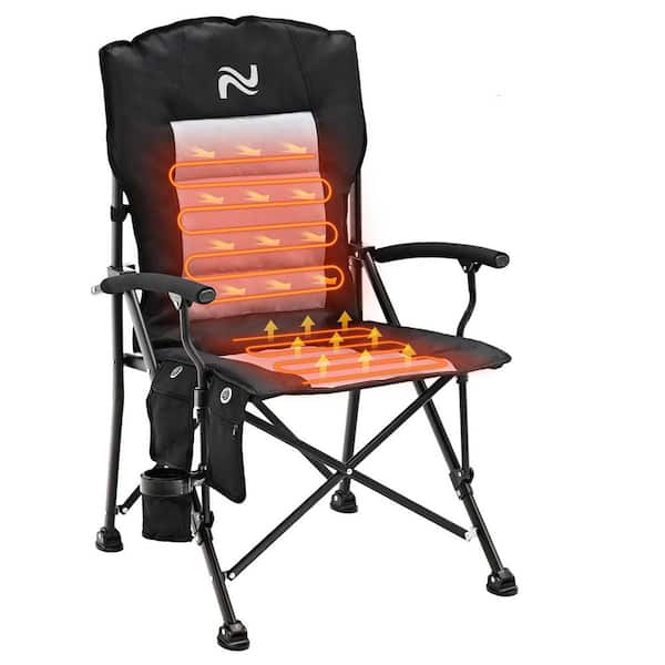 BOZTIY Oversized Heated Camping Chair Patio Lounge Chairs with 3-Heat ...
