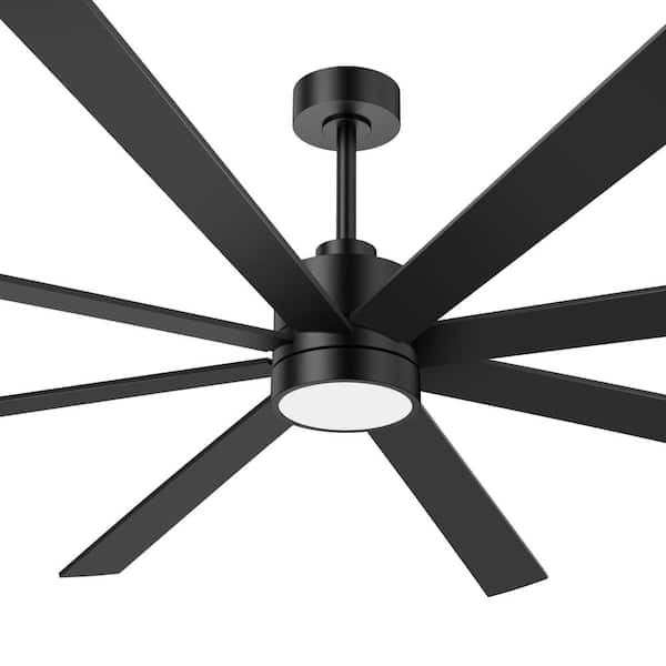 Airsurfer 72 in. Indoor Black Integrated LED DC Motor Downrod Windmill ...
