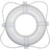 Taylor Vinyl Coated Foam Life Ring, 20 in. White With White Rope, 1 ...