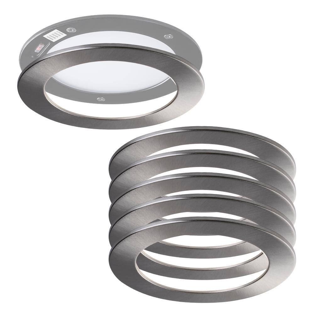 Liteline SPEX Lighting - 6 in. Round Brushed Nickel Trim for Slim ...
