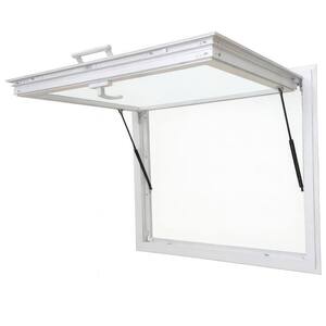 TEZA DOORS Teza 48 in. x 42 in. Aluminum Low-E Double-Pane Clear Glass Awning Window with Screen ...