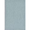 Unique Loom Outdoor Solid Aquamarine 7' 0 x 10' 0 Area Rug 3129026 ...