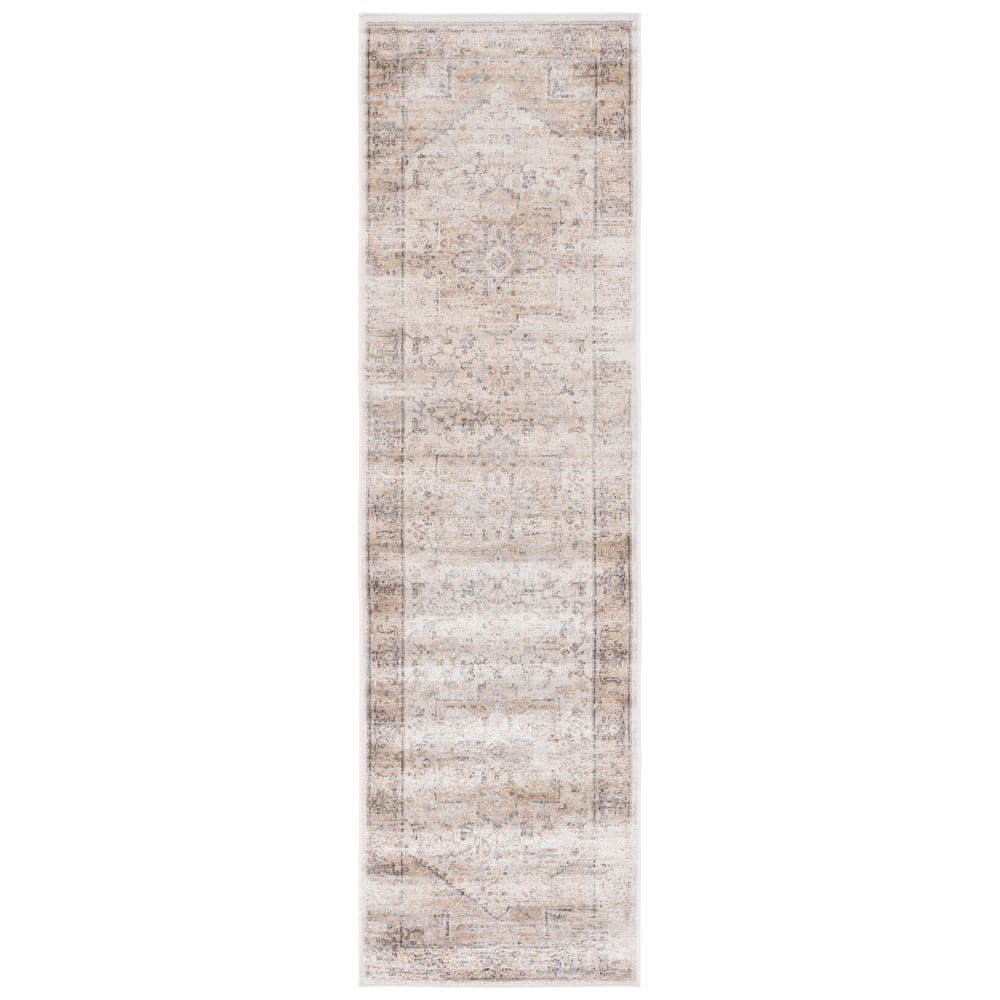 SAFAVIEH Atlas 2 ft. x 8 ft. Camel/Stone Antique Medallion Runner Rug ...