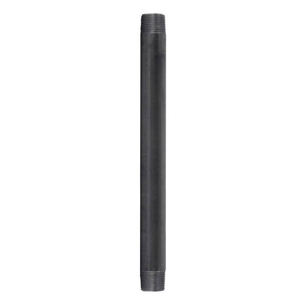 STZ 1 in. x 1.16 ft. Black Steel Sch. 40 Cut Pipe PDB P1X14 - The Home ...