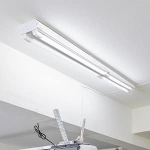 EnviroLite 8 ft. White Strip Fixture LED Ready for 4 T8 Type B Double ...