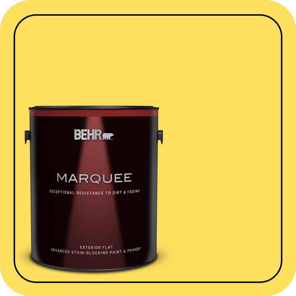 BEHR MARQUEE 1 gal. #380B-5 Neon Light Flat Exterior Paint & Primer ...