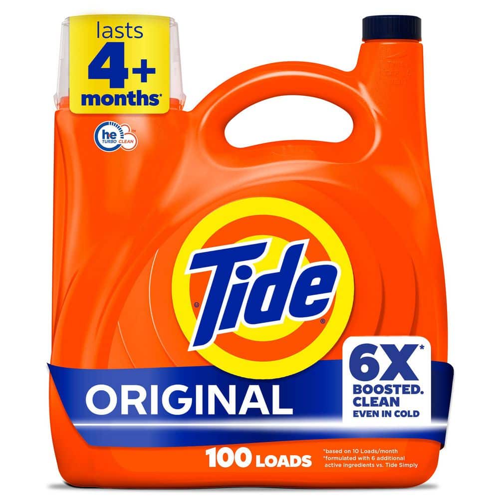 Tide Original Scent Liquid Laundry Detergent, 100-Loads, 132 fl. oz ...