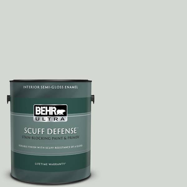 BEHR ULTRA 1 gal. #N410-2 Brook Green Extra Durable Semi-Gloss Enamel ...